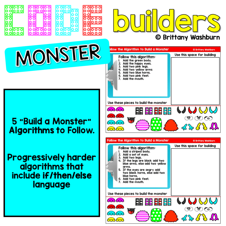 Monsters Code Builders Digital Activities