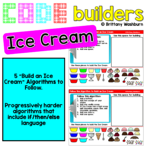 Ice Cream Code Builders - Algorithm and Decomposing Digital Activities