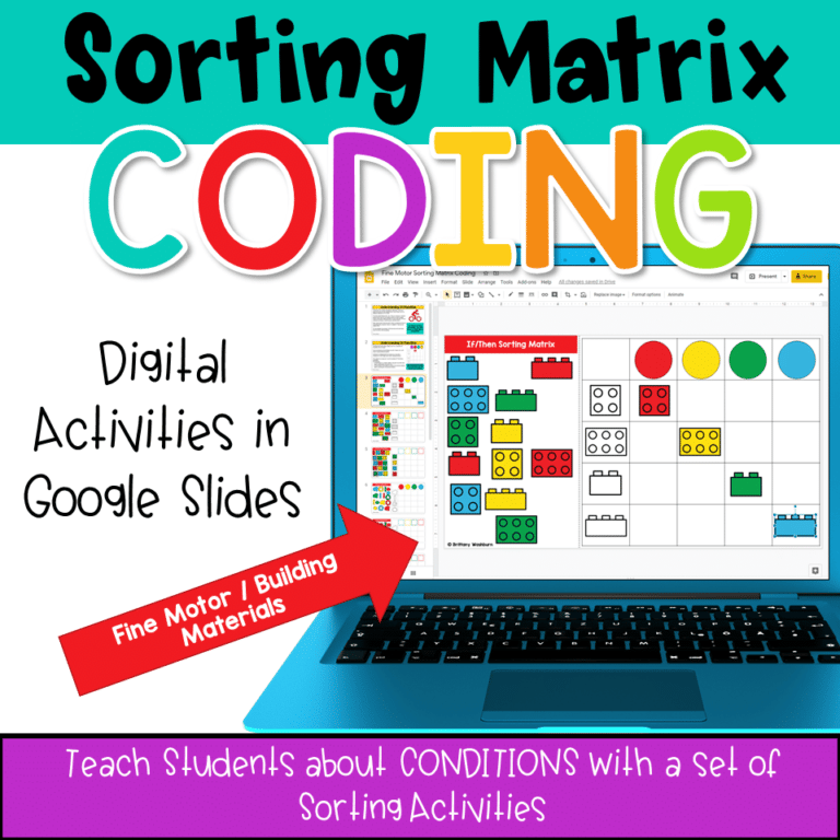 Sorting Matrix Coding - Fine Motor