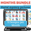 Monthly Themed Digital Mystery Picture Puzzles
