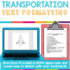 Transportation Themed Text Formatting Activities