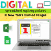 Digital Sheets/Excel Mystery Pictures | New Years Theme