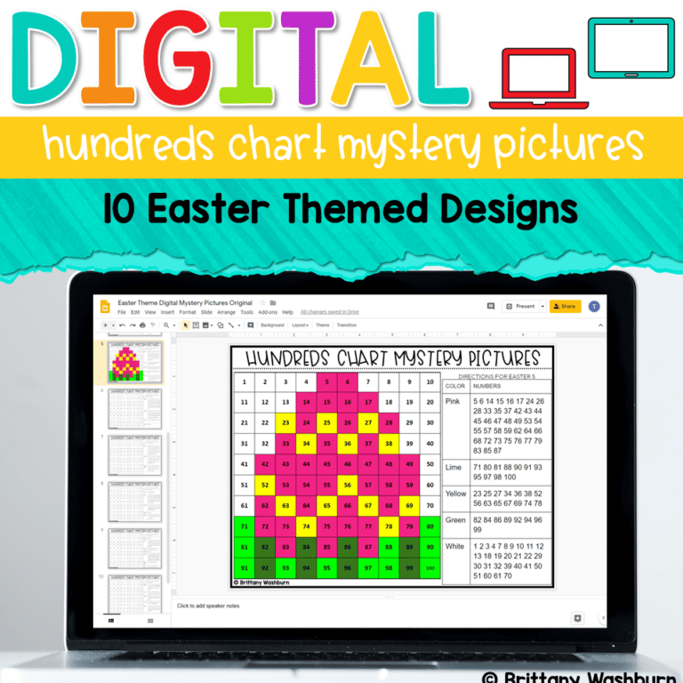 Digital Hundreds Chart Mystery Pictures | Easter Theme