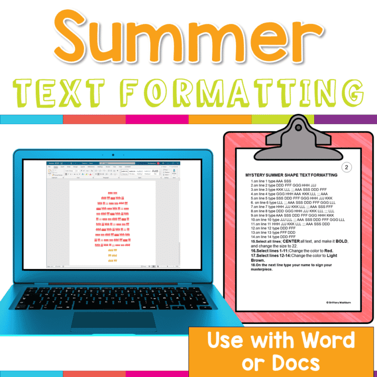 4 Seasons Text Formatting Activities