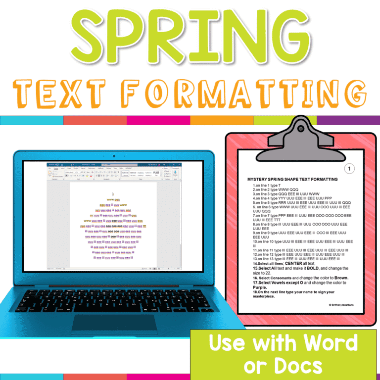 4 Seasons Text Formatting Activities