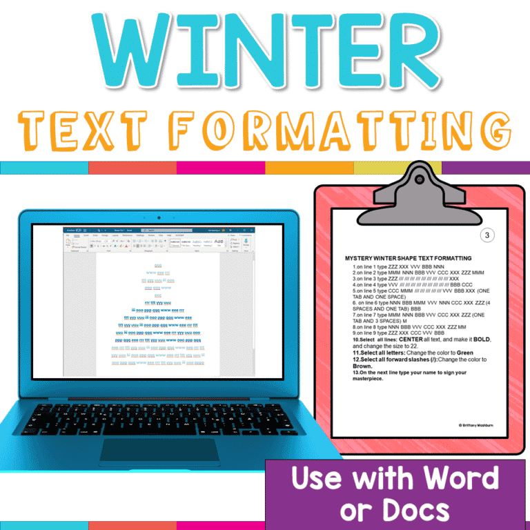 4 Seasons Text Formatting Activities