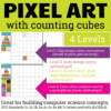 Digital Pixel Art with Counting Cubes Everyday Themes BUNDLE 2