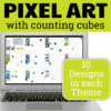 Digital Pixel Art with Counting Cubes Everyday Themes BUNDLE 2