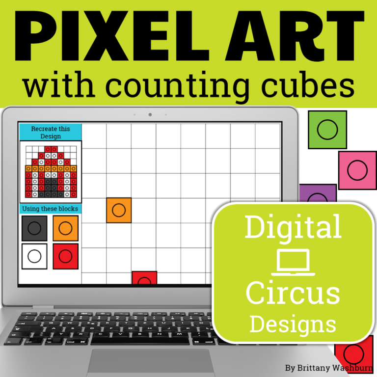 Circus Theme Digital Pixel Art