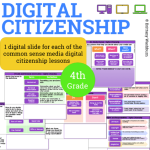 4th Grade Digital Citizenship Activities