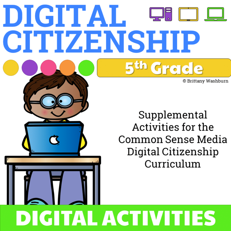 5th Grade Digital Citizenship Activities
