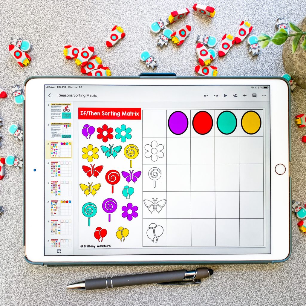 Sorting Matrix Coding - 4 Seasons Conditionals