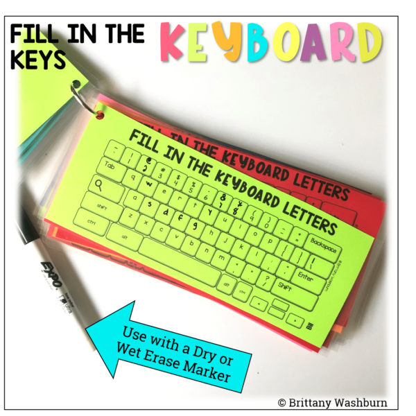 Fill in the Keyboards UNPLUGGED Task Cards