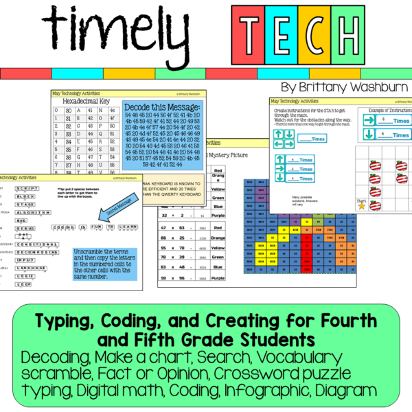 Grades 4-5 Timely Tech: May Themed Computer Lab Lessons