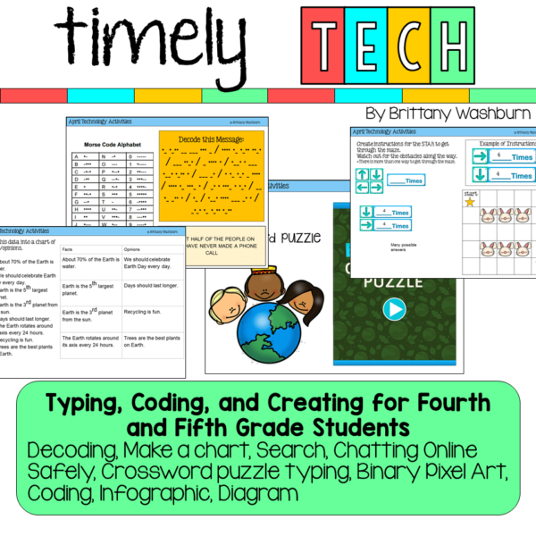 Grades 4-5 Timely Tech: April Themed Computer Lab Lessons
