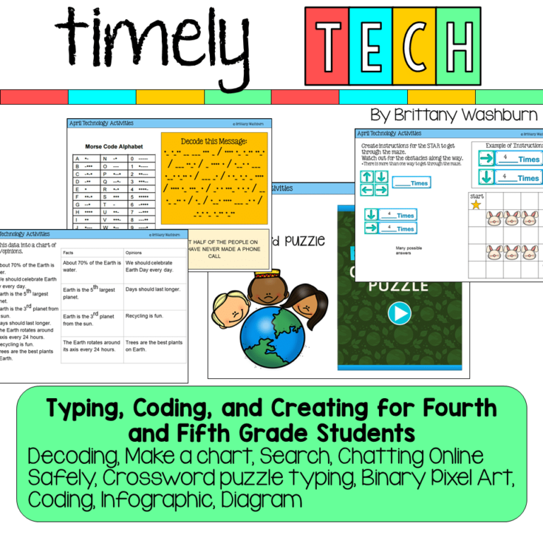 Grades 4-5 Timely Tech: April Themed Computer Lab Lessons