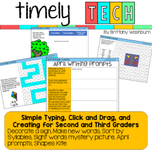 Grades 2-3 Timely Tech: April Themed Computer Lab Lessons