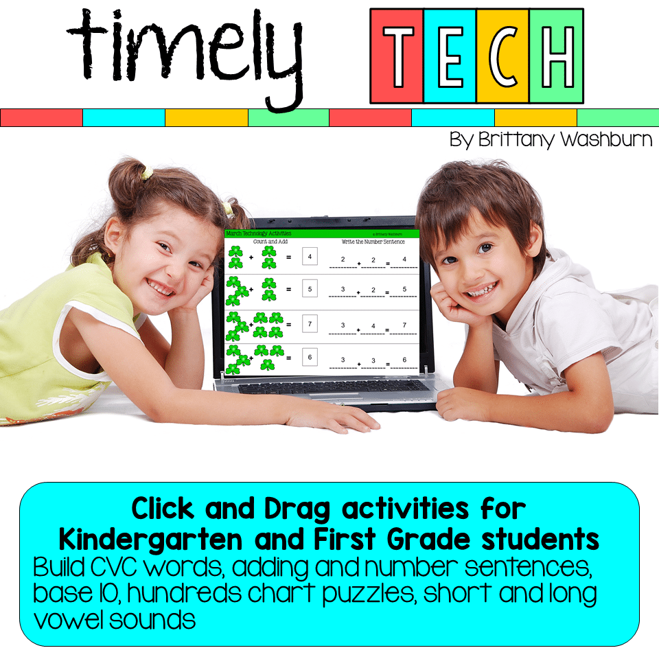 K-1 Timely Tech March Themed Computer Lab Lessons