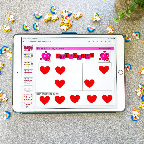 K-1 Timely Tech February Themed Computer Lab Lessons