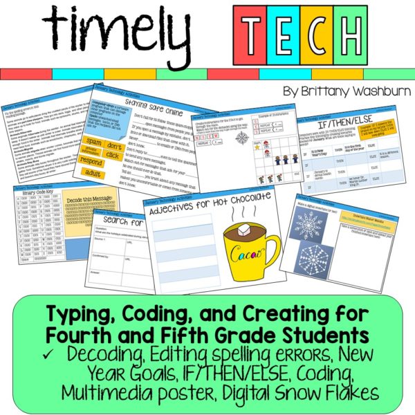 Grades 4-5 Timely Tech: January Themed Computer Lab Lessons