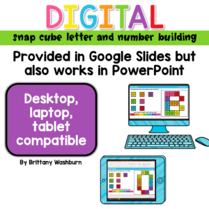 Digital Letter and Number Building Activities