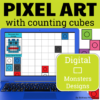 Monsters Theme Digital Pixel Art STEM Challenges