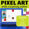 Foods Theme Digital Pixel Art STEM Challenges
