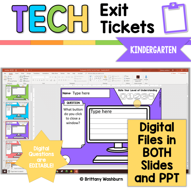 Tech Exit Tickets for 3rd Grade