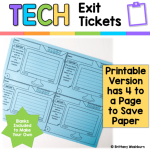 Tech Exit Tickets for 3rd Grade