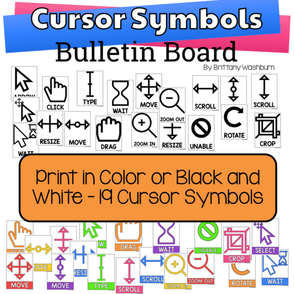 Mouse Cursor Symbols Bulletin Board