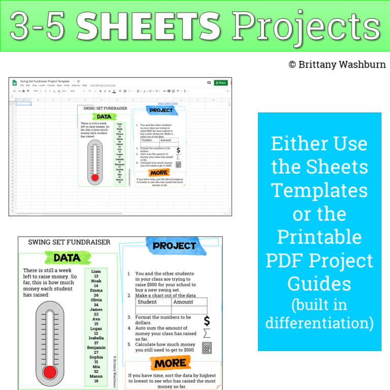 Google Sheets Projects for Grades 3-5