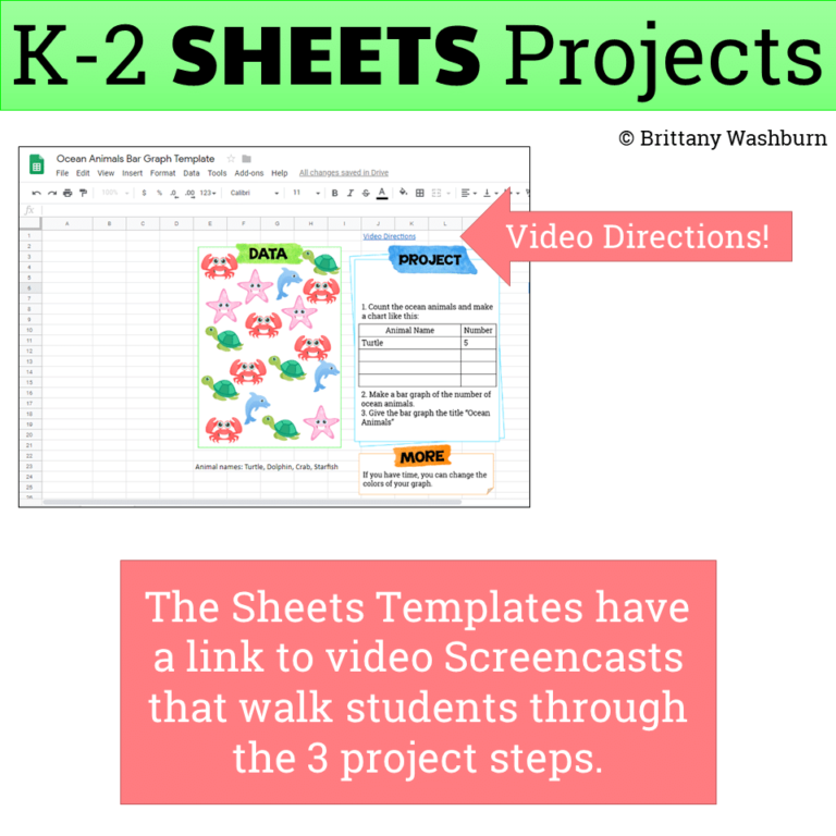 Google Sheets Projects for Grades K-2: 5 Types of Graphs
