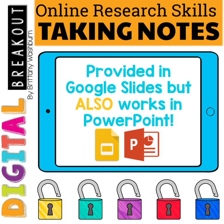 Online Research Skills Digital Breakout: Taking Notes