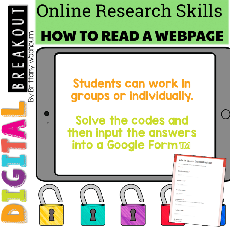Online Research Skills Digital Breakout: How to Read a Webpage