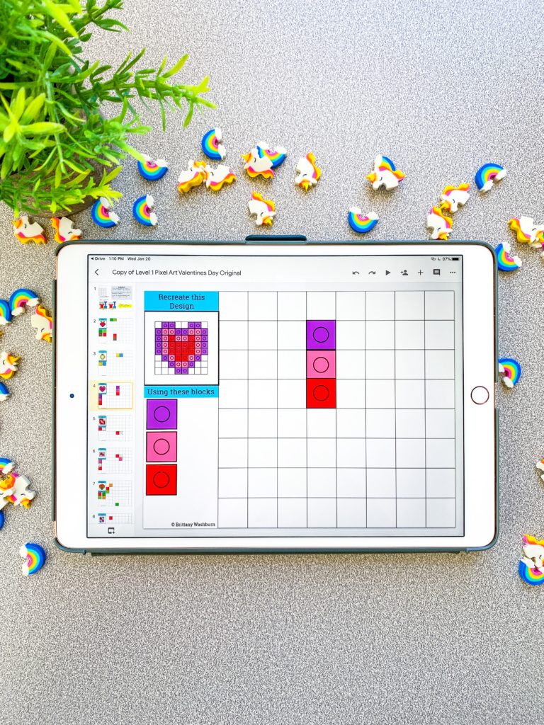 Valentine's Day Pixel Art STEM Challenges