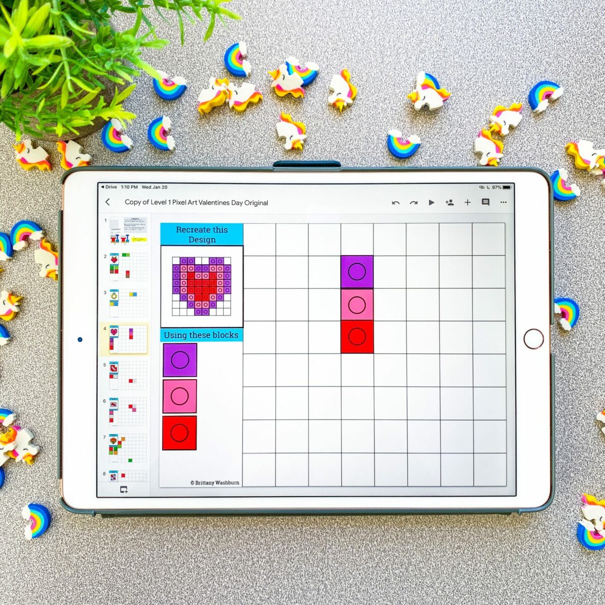 Valentine's Day Pixel Art STEM Challenges