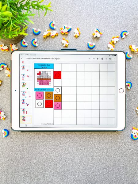 Valentine's Day Pixel Art STEM Challenges