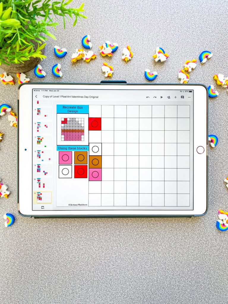 Valentine's Day Pixel Art STEM Challenges