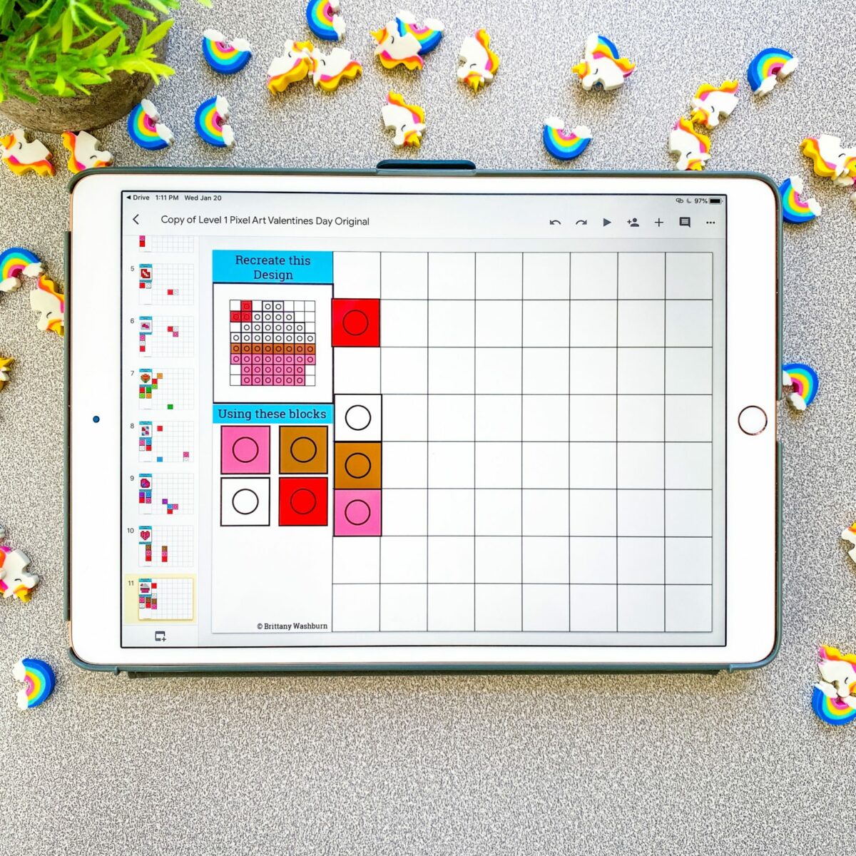 Valentine's Day Pixel Art STEM Challenges