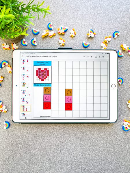 Valentine's Day Pixel Art STEM Challenges