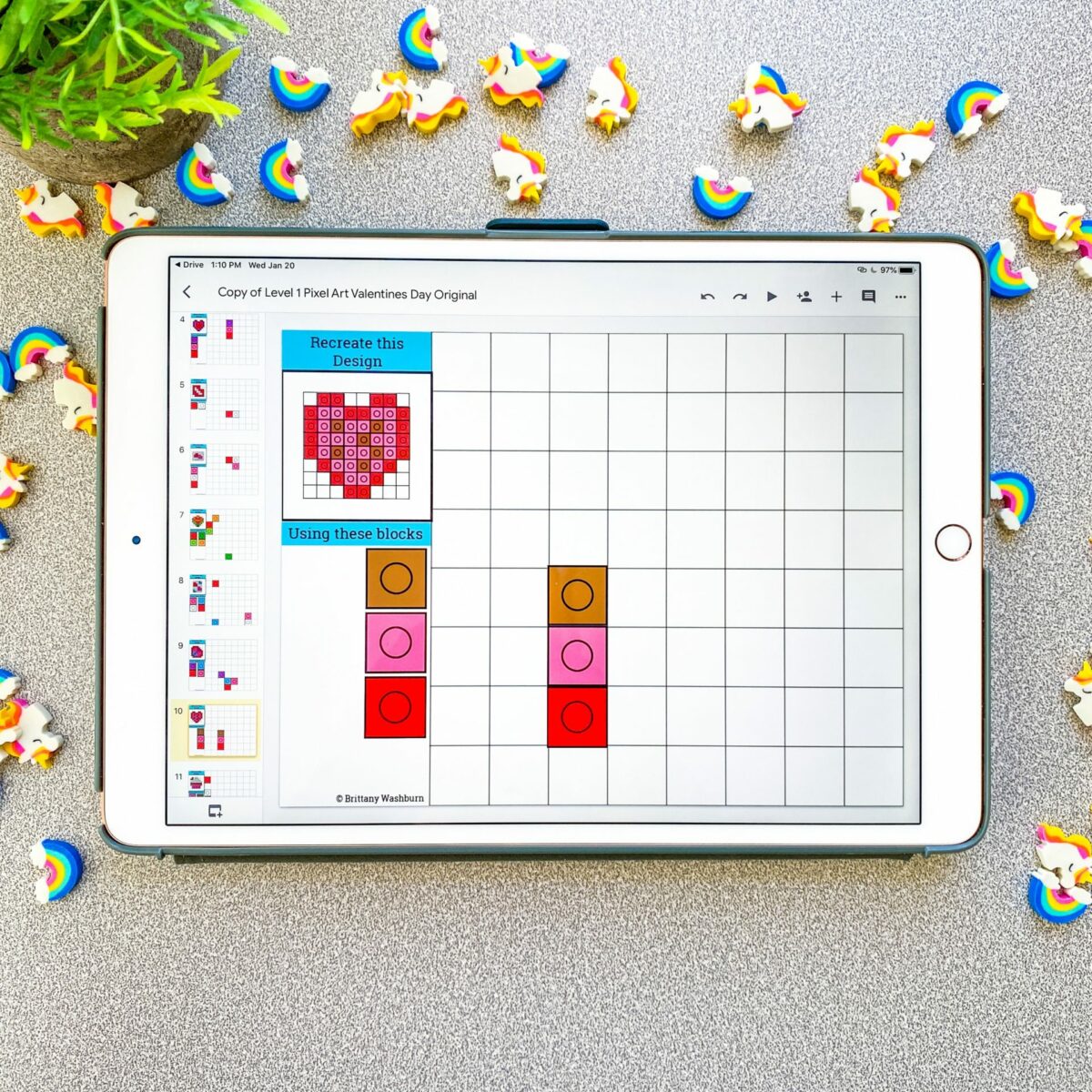 Valentine's Day Pixel Art STEM Challenges