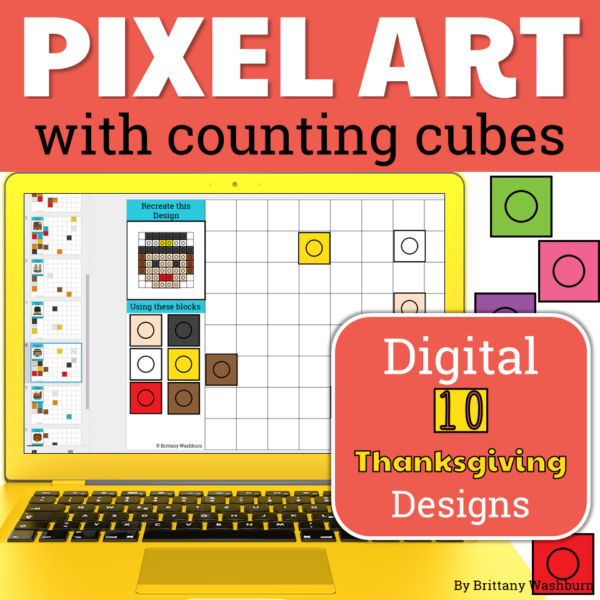 Thanksgiving Pixel Art with Counting Cubes
