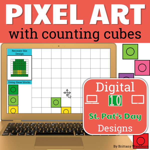 St. Patrick's Day Digital Pixel Art STEM Challenges