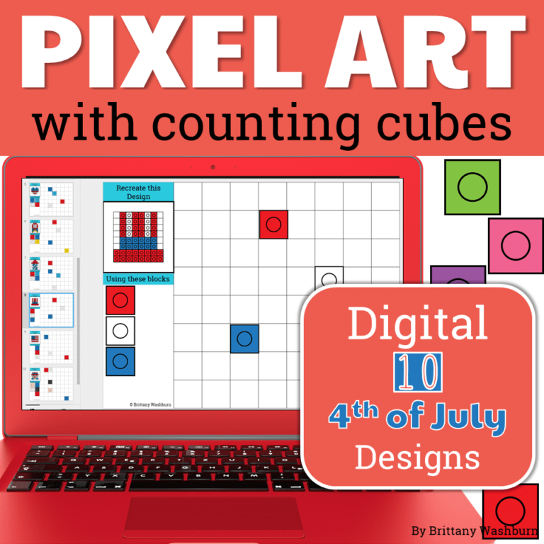 Independence Day Digital Pixel Art STEM Challenges