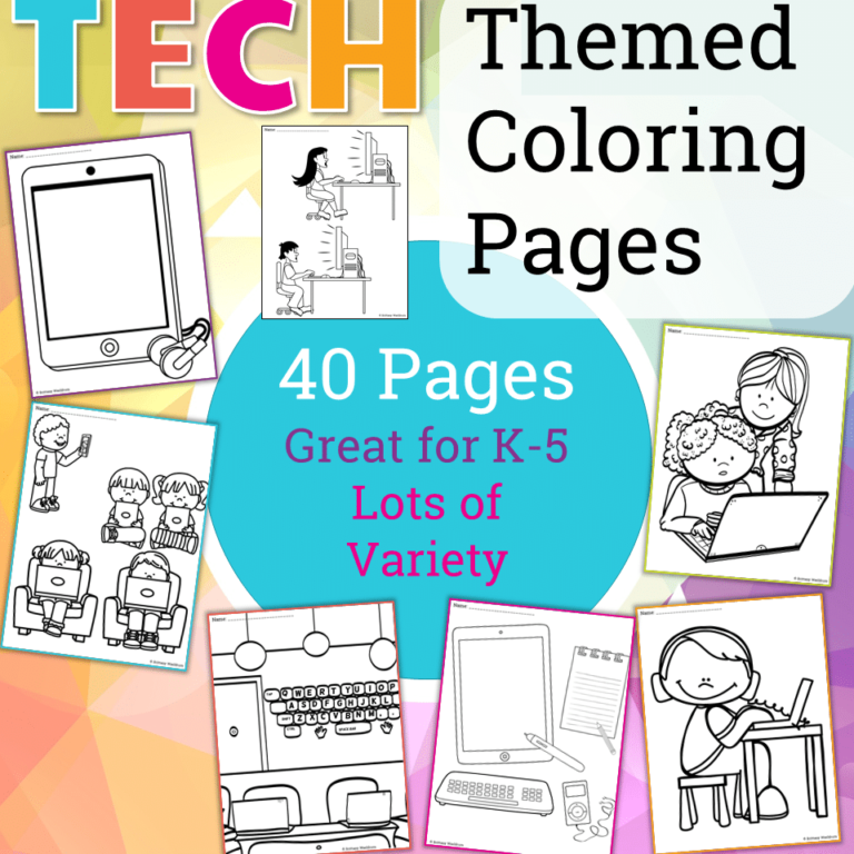 Technology Themed Coloring Pages
