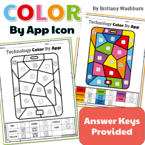 Technology Color By App Icons Printables