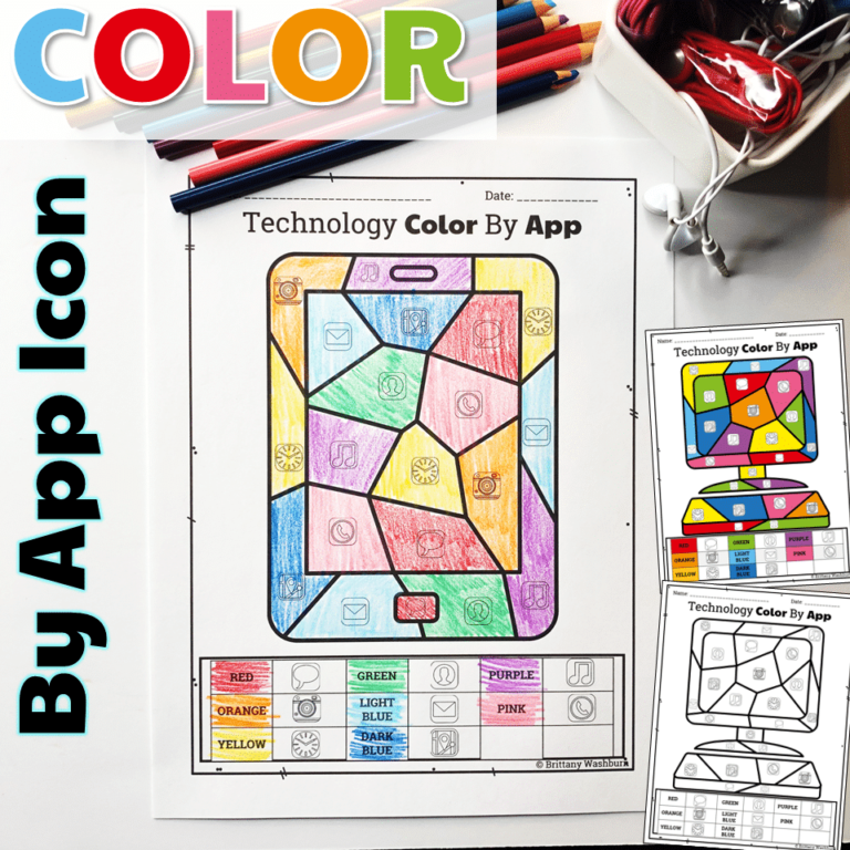Technology Color By Code Worksheets Bundle