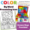 Technology Color By Word Processing Icons Printables