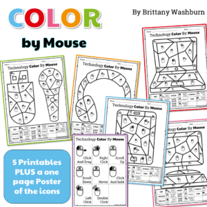 Technology Color By Mouse Icons Printable Worksheets