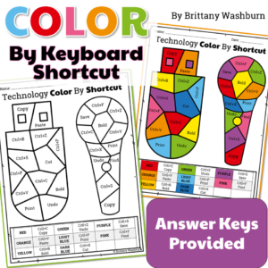 Technology Color By Keyboard Shortcut Printables